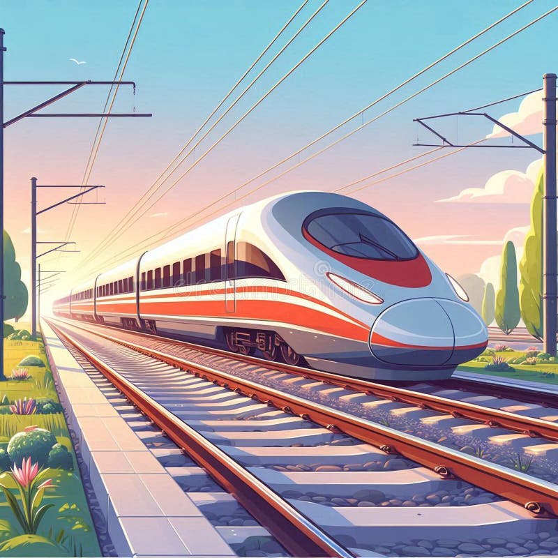 Sleek High-Speed Train in Motion : Speed Concept in Transport ...