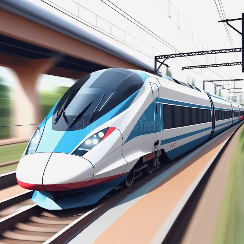 Sleek High-Speed Train in Motion : Speed Concept in Transport ...