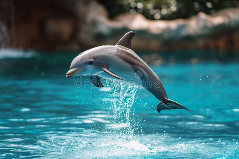 Capturing the Elegance of a Dolphin Jumping Out of the Water in the ...
