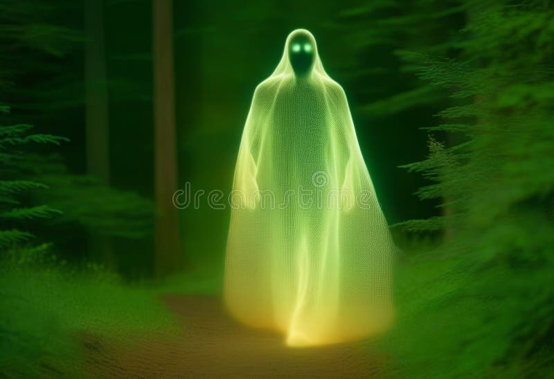 Capturing the Elysian Glow of a Ghostly Specter in Pixels Stock ...