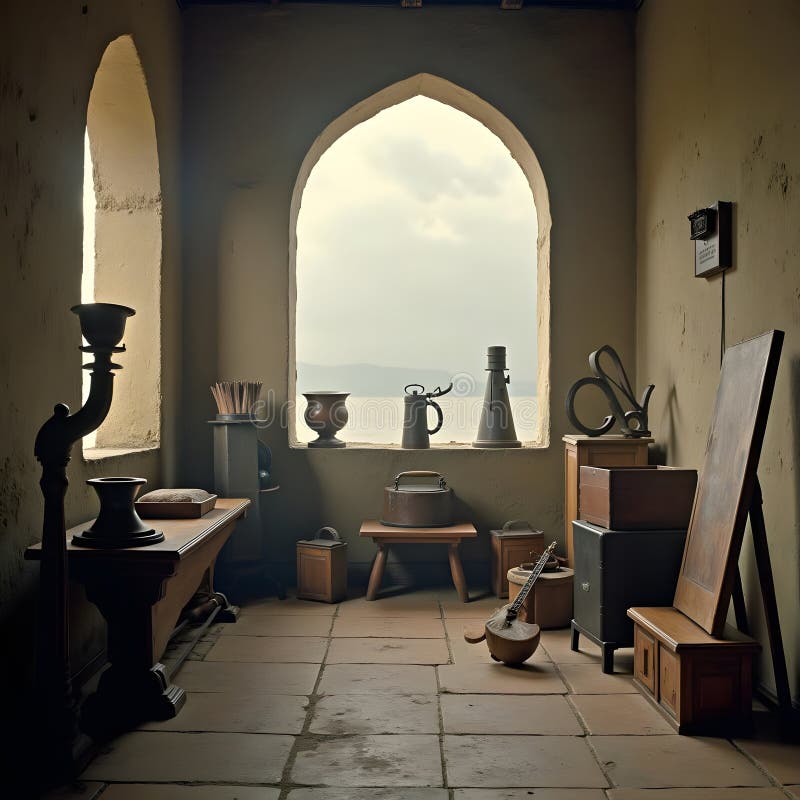 Capturing the Essence Evocative Vintage Photo of Historical Objects in ...