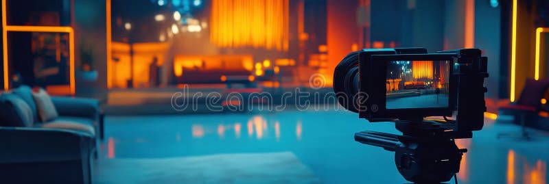 Capturing the Essence of a Live Interview Setup in a Vibrant Television ...