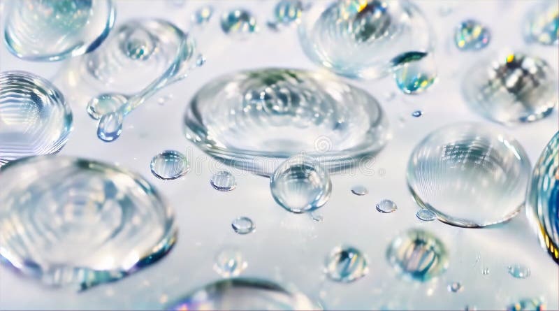 Capturing the Essence of Purity, a Close-up on Sparkling Water Droplets ...