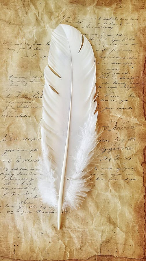 Capturing the Essence of Purity and Creativity, a Feather Quill Poised ...