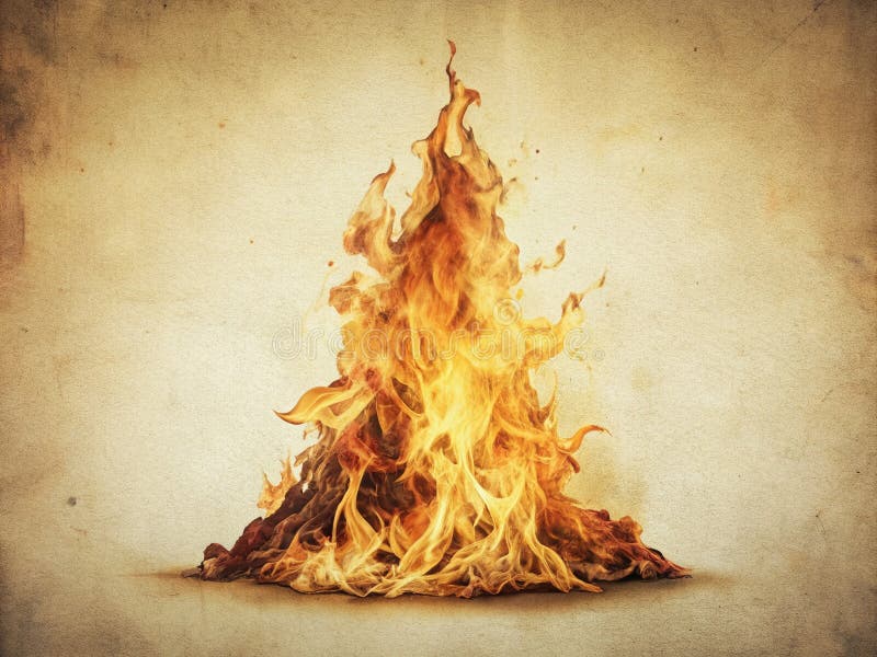 Capturing the Essence of Vintage Fire a Stunning Isolated Flame Image ...