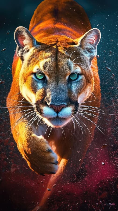 Capturing the Excitement and Energy of a Puma Cat AI Generated Stock ...
