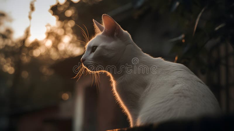 Capturing Golden Hour S Magic: a Mesmerizing Cat Portrait Enchants ...