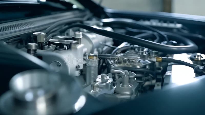 Capturing the Intricacies of a Modern Car Engine in Motion Stock Video ...