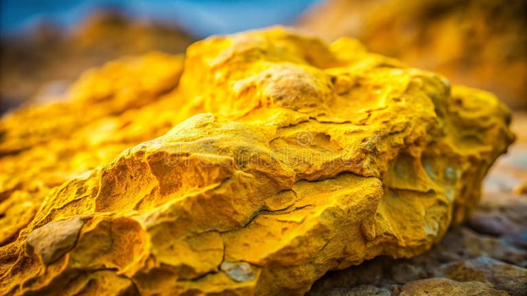 Capturing the Intriguing Texture of a Rough Yellow Rock a Detailed ...