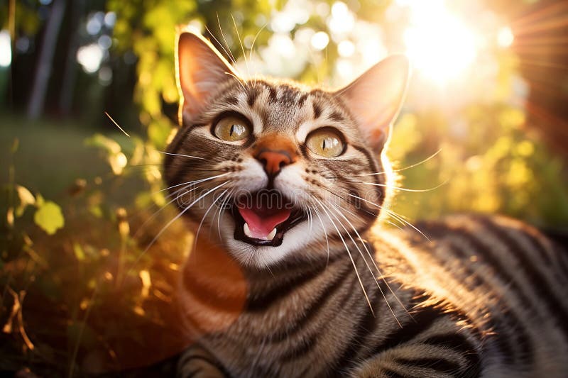Capturing the Joy of a Shorthair Cat in Photography. Generative by Ai ...