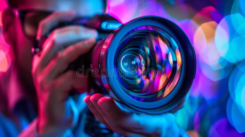 Capturing Light Magic through Prism Lenses, Ai Generated Stock ...