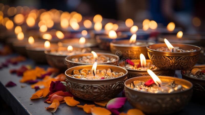 Capturing the Magic Details of Flickering Candle Flames Stock ...