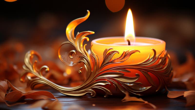 Capturing the Magic Details of Flickering Candle Flames Stock ...