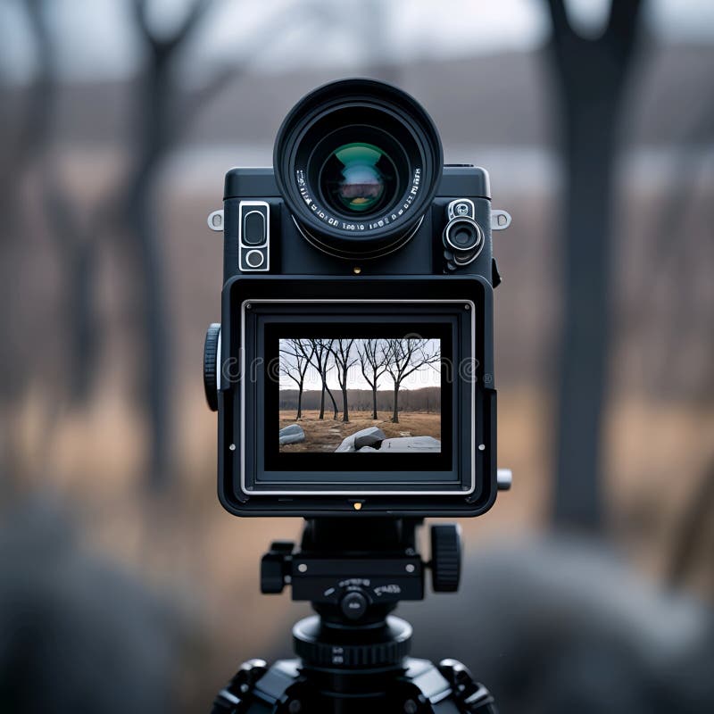 Capturing Nature S Beauty through a Camera Viewfinder Stock Image ...