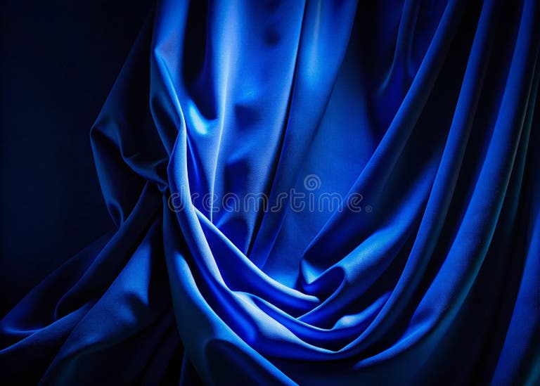 Capturing the Opulence of Deep Blue Velvet Drapes a Silhouette Study of ...