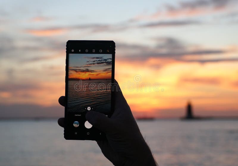 Capturing Sunset Using a Smartphone Near Cape Henlopen State Park ...