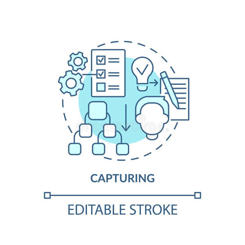 Capturing Turquoise Concept Icon Stock Vector - Illustration of market ...