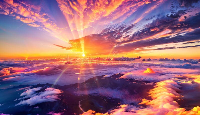 Capturing the Utterly Spectacular Sunset with Colourful Clouds and an ...