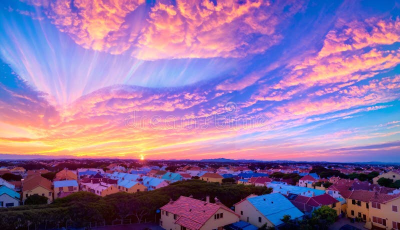 Capturing the Utterly Spectacular Sunset with Colourful Clouds and an ...