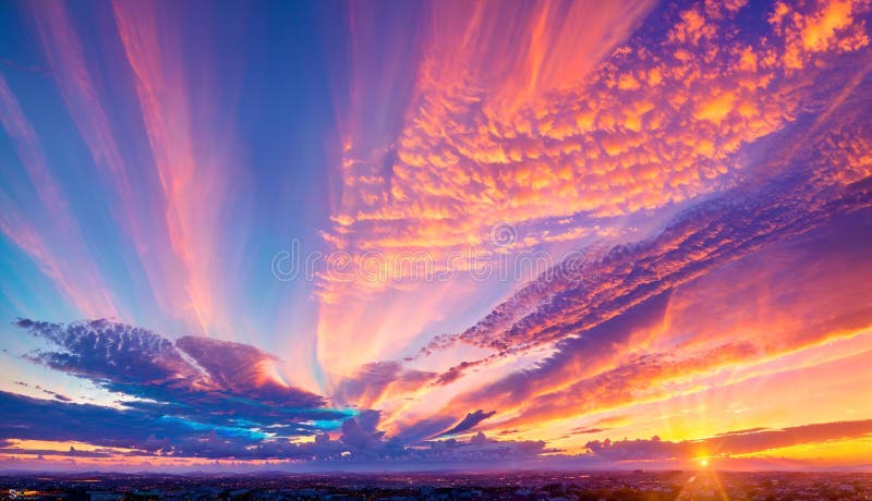 Capturing the Utterly Spectacular Sunset with Colourful Clouds and an ...