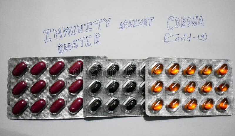 Close Up of Immunity Booster Multivitamin Tablets Strips during Covid ...