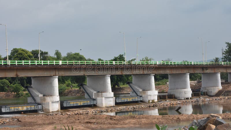 Landscape View of Barrage, Constructed Over River in Chhattisgarh ...