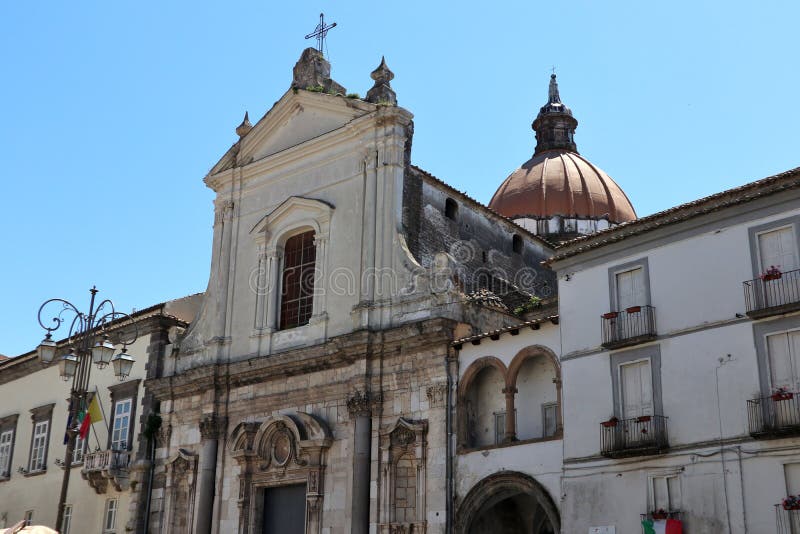 Capua - Piazza dei Giudici editorial stock image. Image of flags ...
