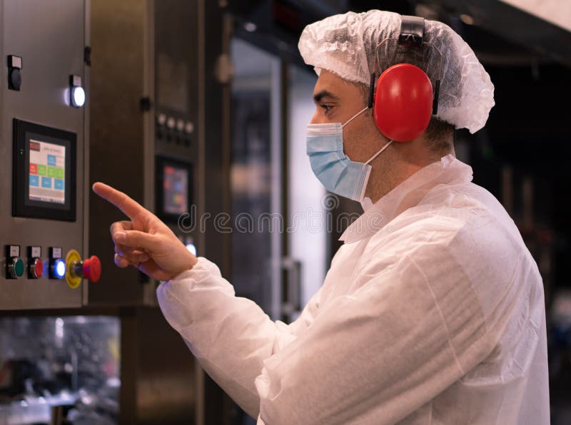 Food Technician Working with Industrial Machines. Editorial Image ...