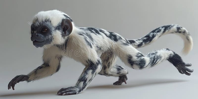 Capuchin Monkey Model in a Dynamic Pose Showcasing Its Distinctive ...