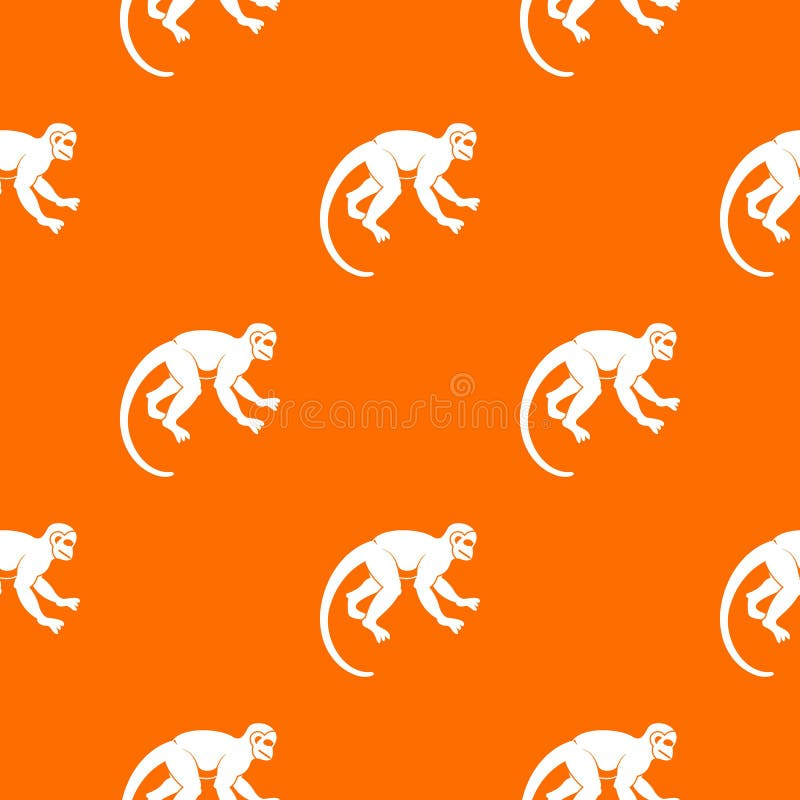 Capuchin Monkey Pattern Seamless Stock Vector - Illustration of jungle ...