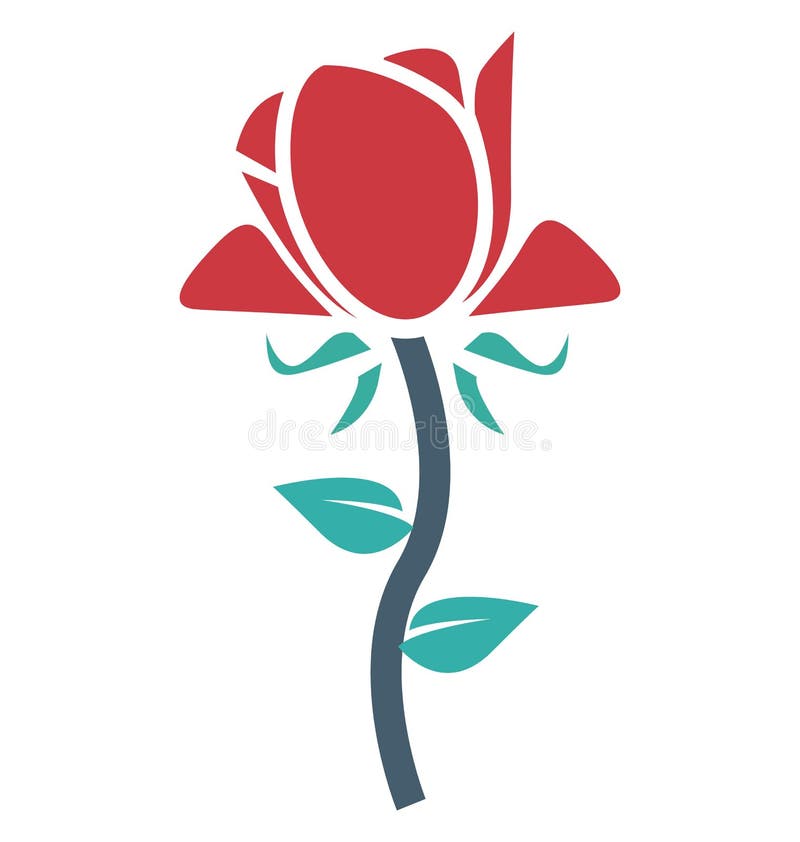 Capullo De Rosa, Capullo De Rosa Del Icono Del Vector De La Flor, Icono ...