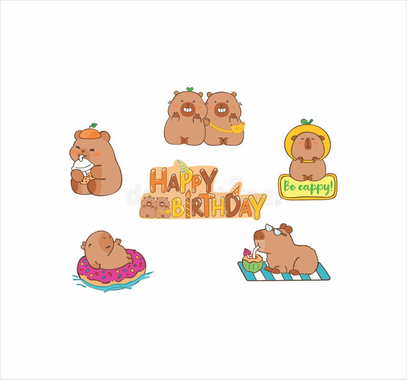 Capy Bara stock vector. Illustration of person, drawing - 371586245