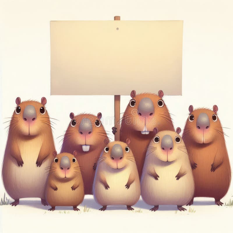Capybara Background Graphic Stock Illustration - Illustration of banner ...