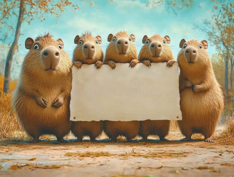 Capybara Background Graphic Stock Illustration - Illustration of banner ...