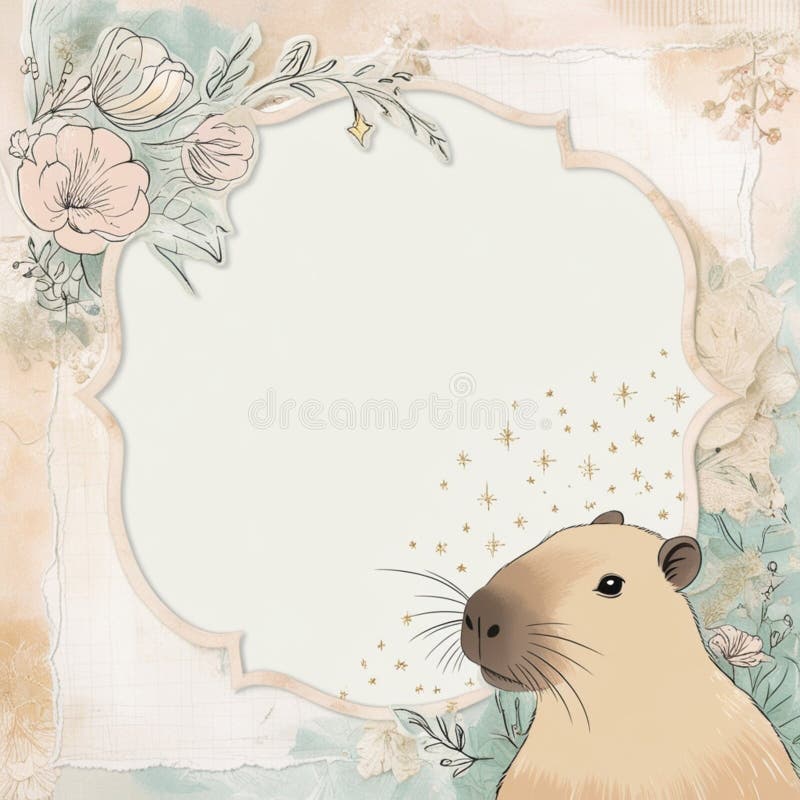 Dreamy Capybara Wonderland: a Whimsical Illustration Stock Illustration ...