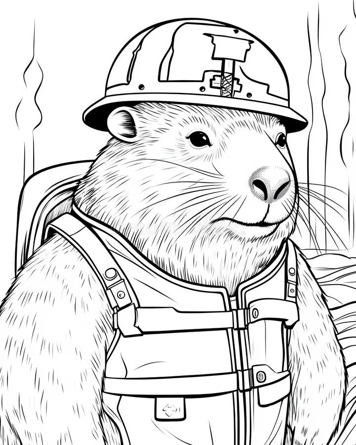 Capybara Coloring Book Page Stock Illustrations – 124 Capybara Coloring ...