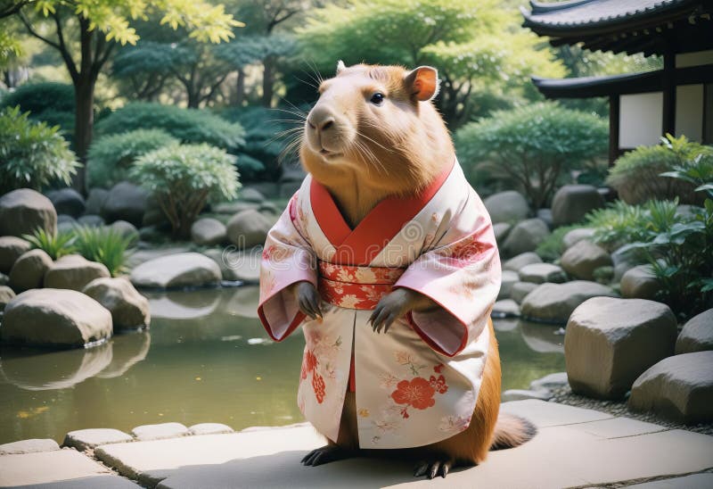 Capybara Con Ropa Humanoide Stock Illustration - Illustration of ...