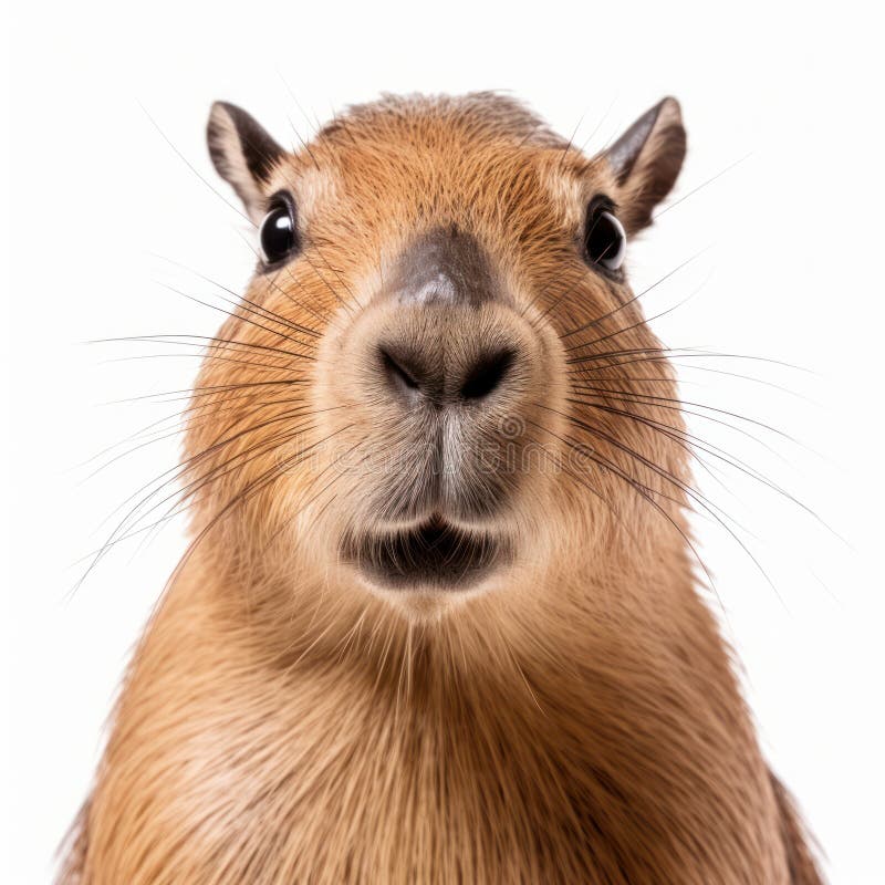 Capybara Face Isolated. Illustration AI Generative Stock Illustration ...