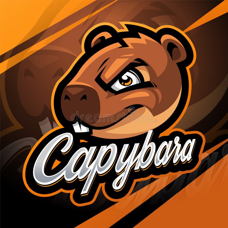 Capybara Head Esport Mascot Logo Design Stock Vector - Illustration of ...