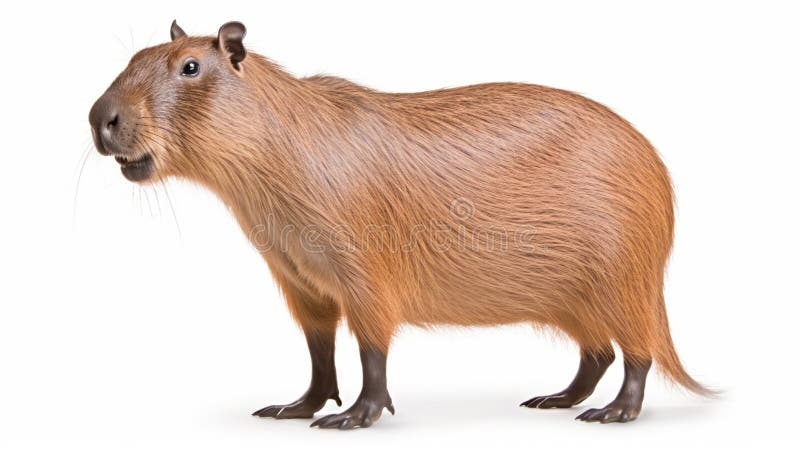 Capybara Isolated on White Background. Generative Ai Stock Illustration ...