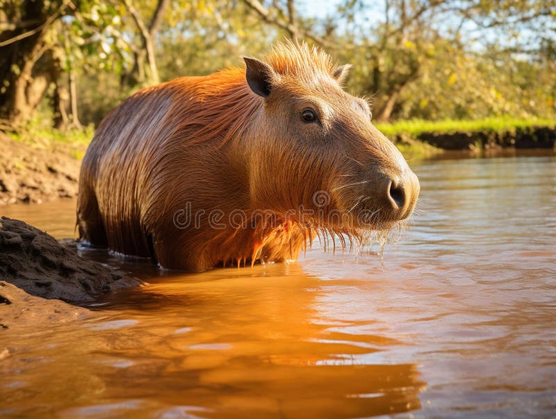 Ai Generated Illustration Wildlife Concept of Capybara Stock ... Ai Generated Illustration Wildlife Concept of Capybara Stock ...