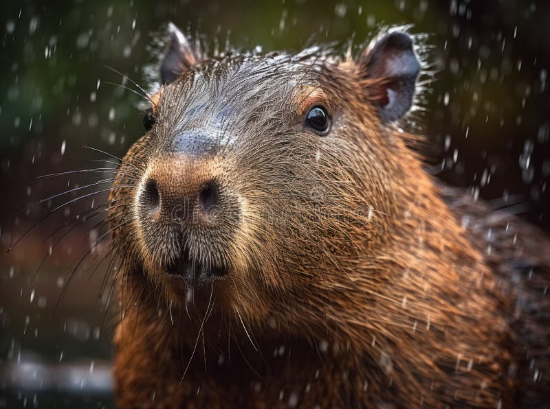 Capybara, Portrait of One Single Capybara, Posing Picture, Generative ...