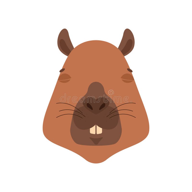 Capybara Sleeping Emoji. Animal Sleeping Emotions Stock Vector ...