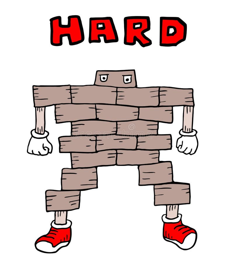 Carácter duro ilustración del vector. Ilustración de creativo - 60351829