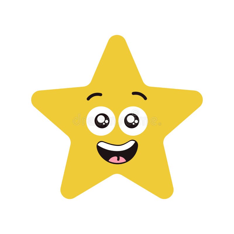 Carácter Feliz De La Estrella Ilustración del Vector - Ilustración de ...