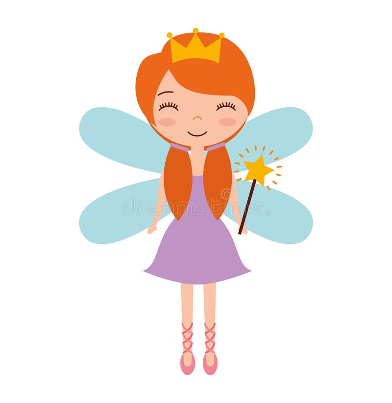 Carácter Lindo De La Hada Madrina Ilustración del Vector - Ilustración ...