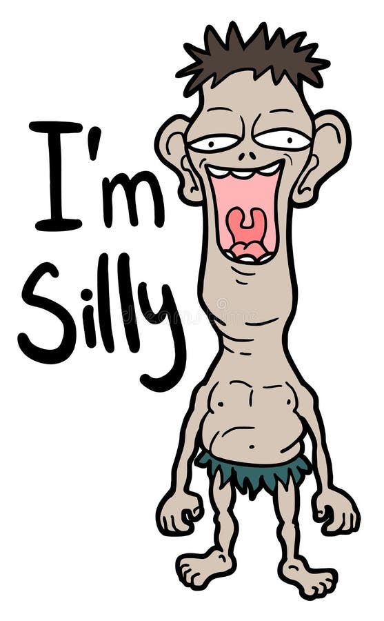 Hombre tonto ilustración del vector. Ilustración de desequilibrado ...