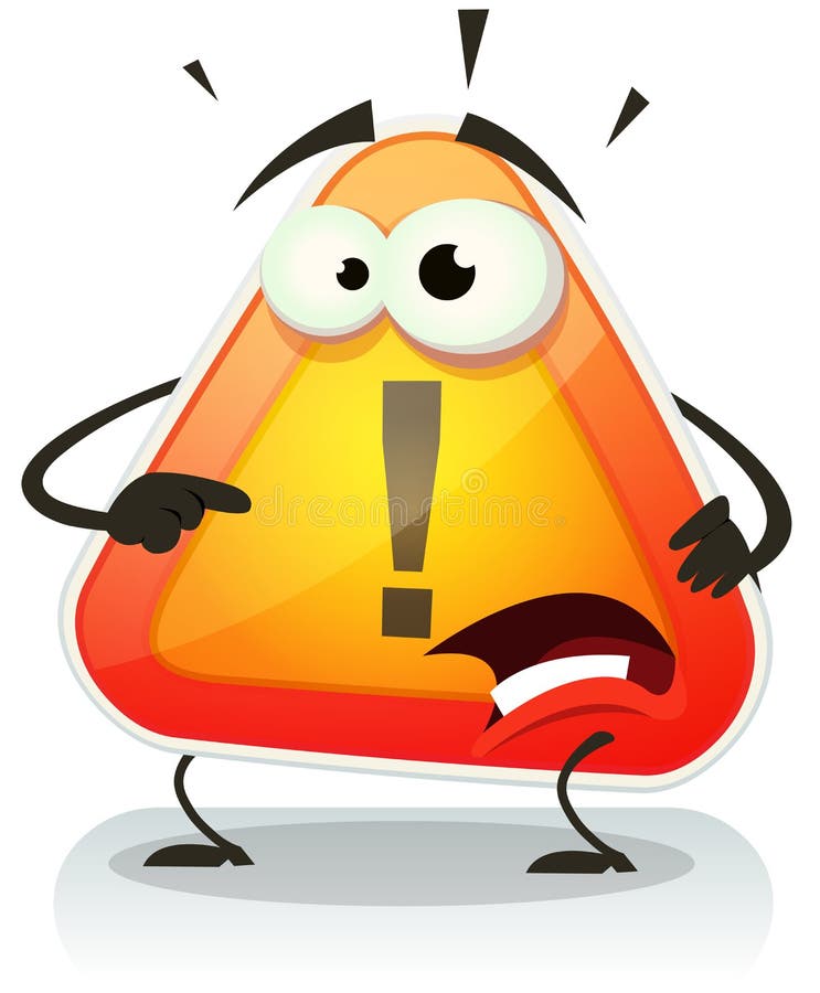 Caráter Do ícone Do Sinal De Aviso Ilustração do Vetor - Ilustração de ...