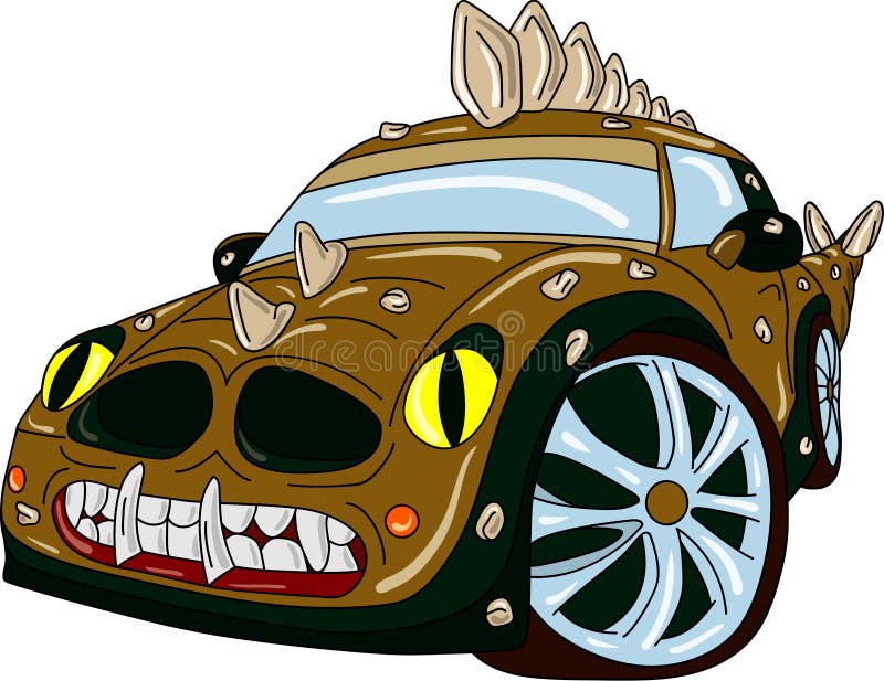 Skeleton driving the car stock illustration. Illustration of ...