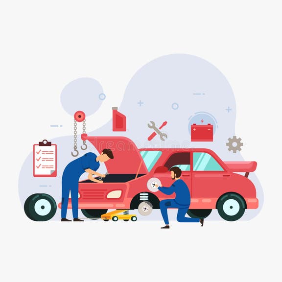 Car Mechanic Tune Up Stock Illustrations – 62 Car Mechanic Tune Up ...